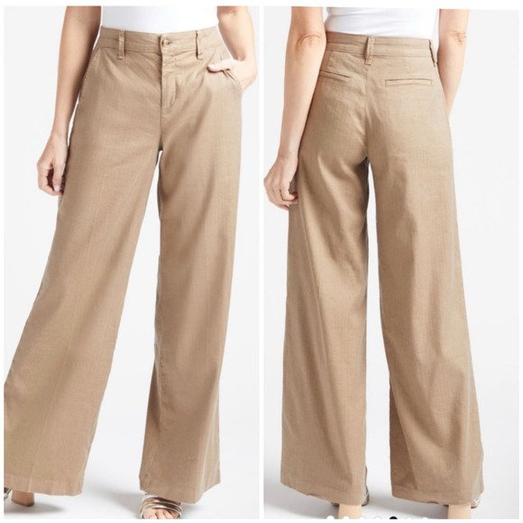 Level 99 | Pants & Jumpsuits | Level 99 Tallulah Wide Leg Linen Blend ...